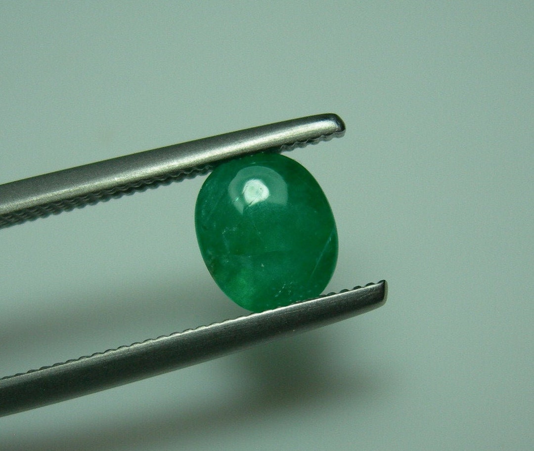 1.02ct Rare Tanzanian Emerald Oval Buff Top Gemstone Sumbawanga ...