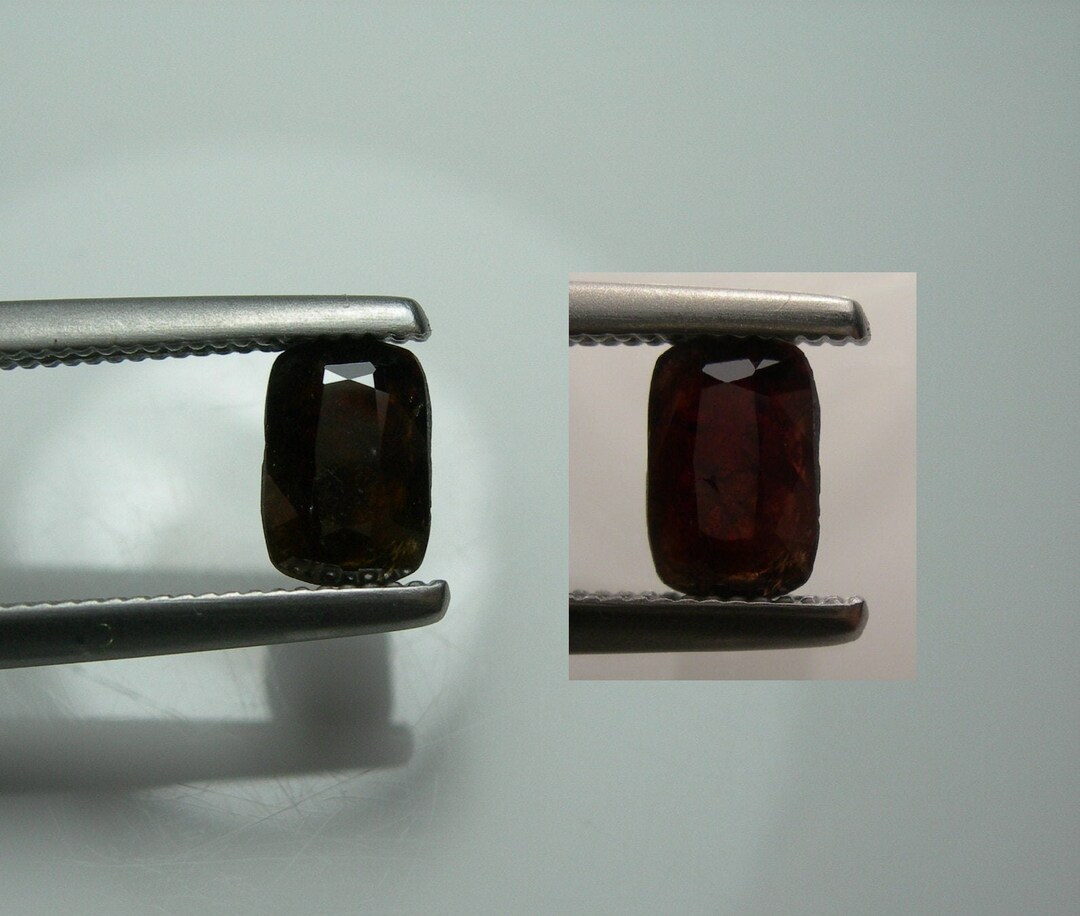 0.90ct Very Rare Gem Painite Gemstone Color Shift Change Reddish Brown ...