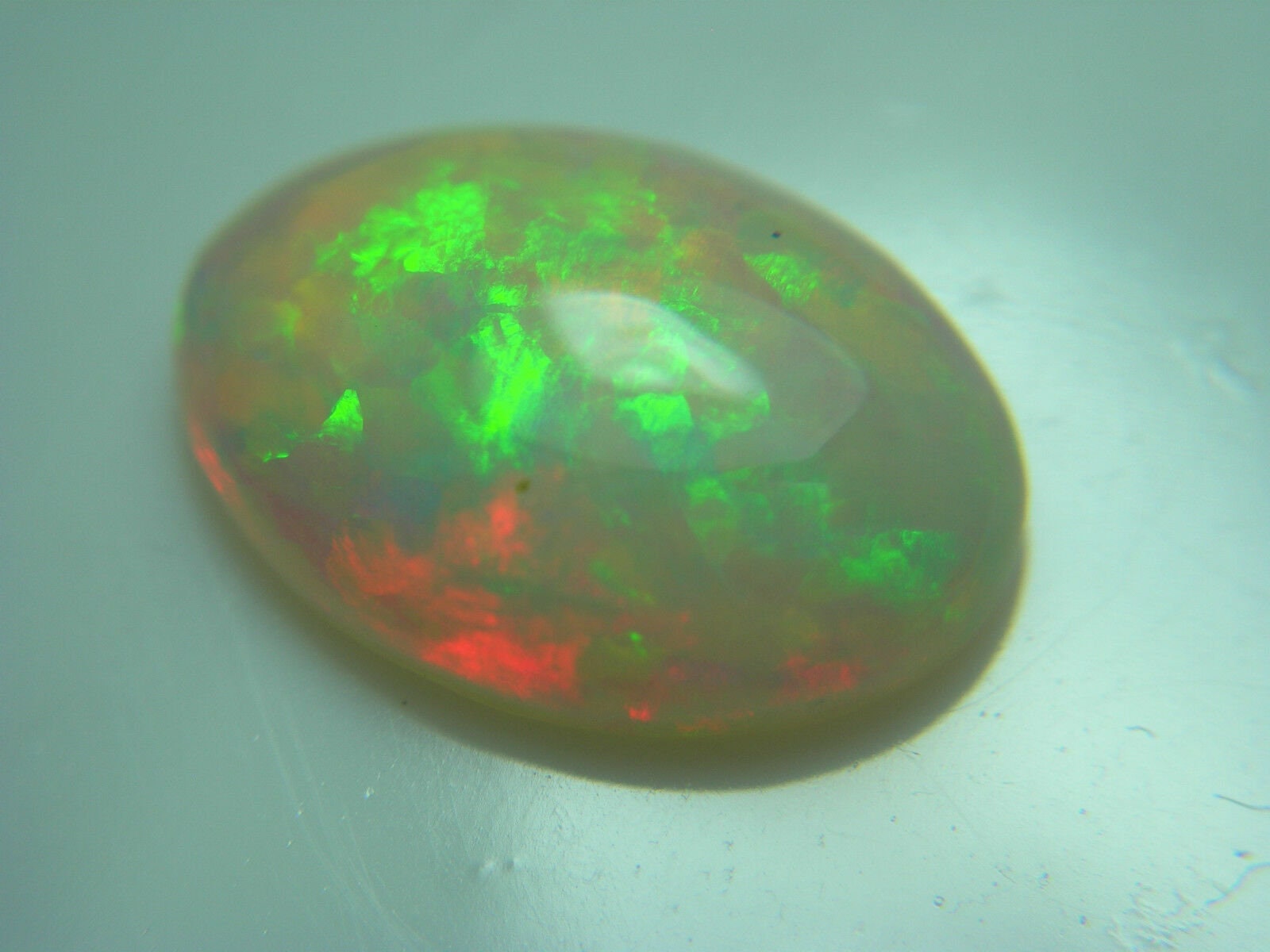 3.44cts rare Precious Welo Opal Cab Ethiopia Play of Color | Etsy