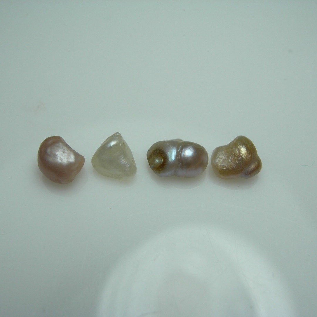 4 Rare Natural MISSISSIPPI River Pearls Pink Gold Blueish Gray - Etsy