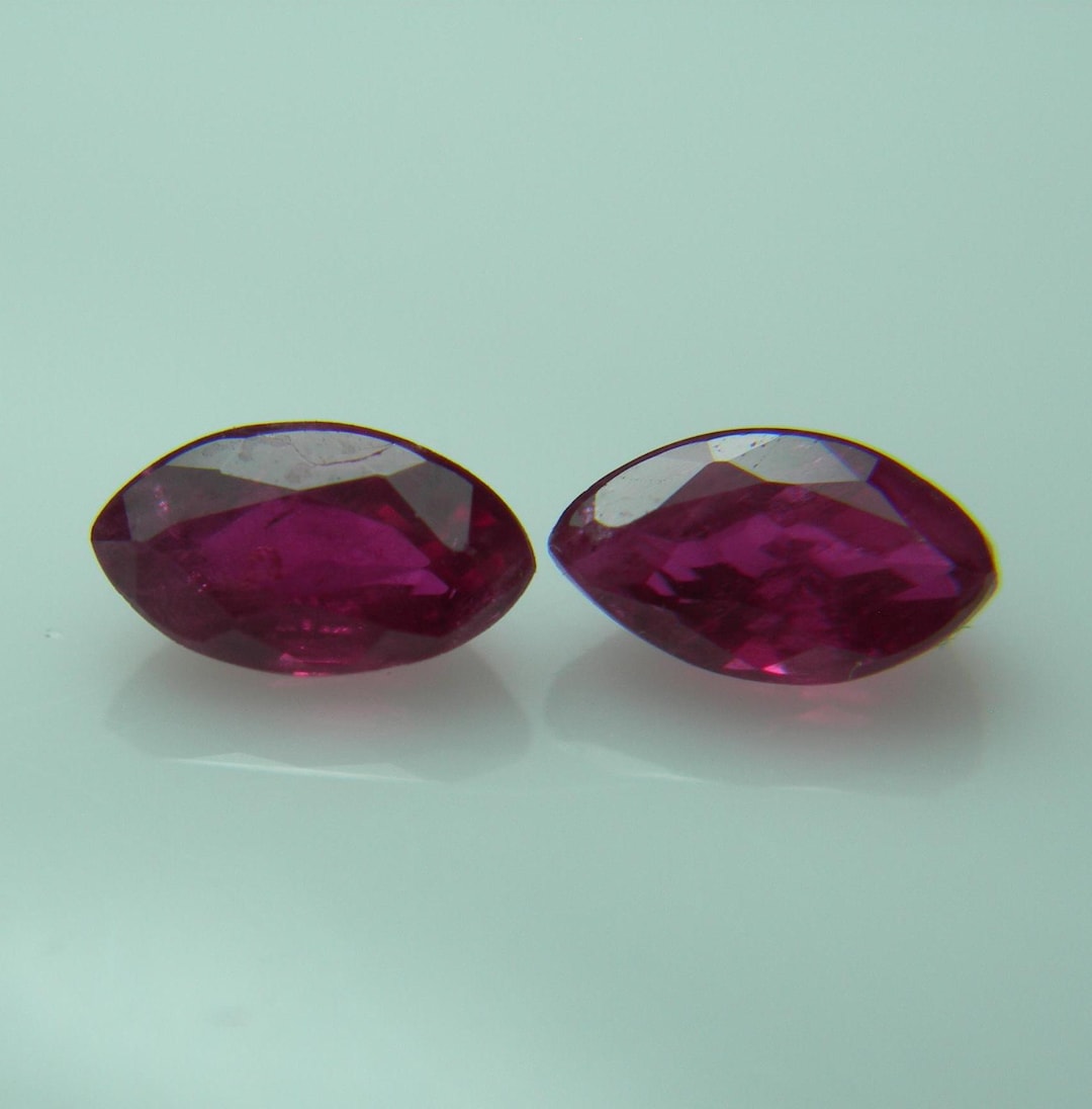 2 Rare BURMESE RUBY Gems Mogok Burma Genuine Natural Gemstone Red Ruby ...