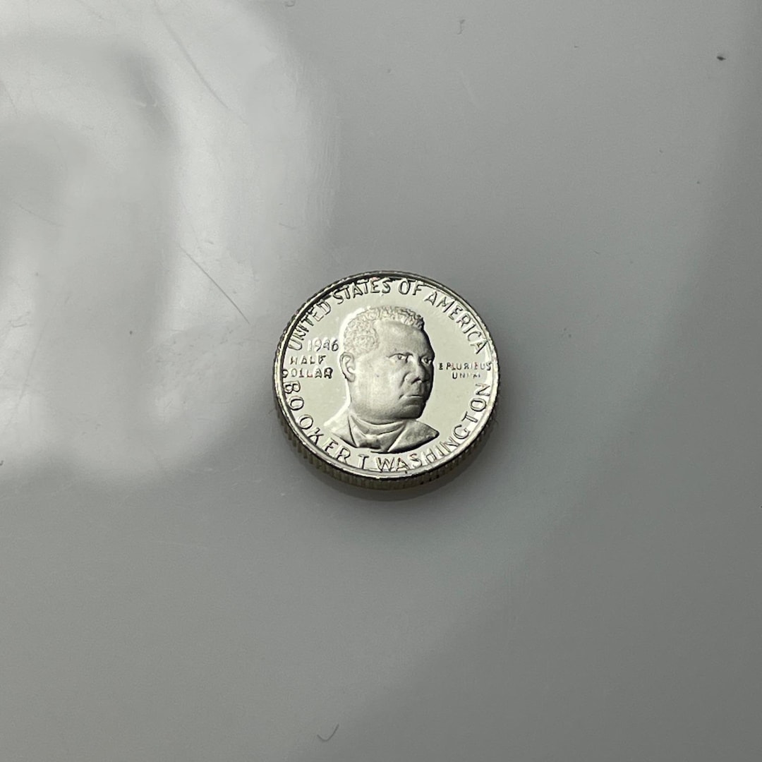 Mini 1946 SILVER Booker T Washington Commemorative Half Dollar Coin ...