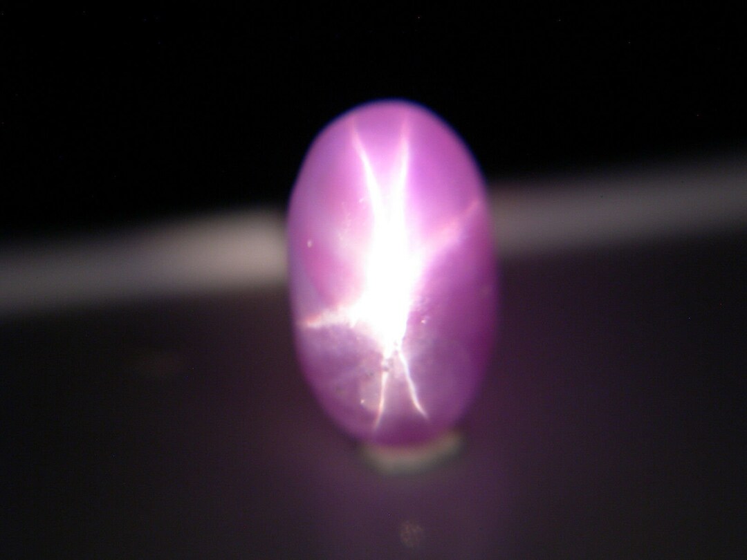 CLOSEOUT 4.40ct Rare Pink Ceylon Star Sapphire 6-ray UNHEATED Gemmy Sri ...