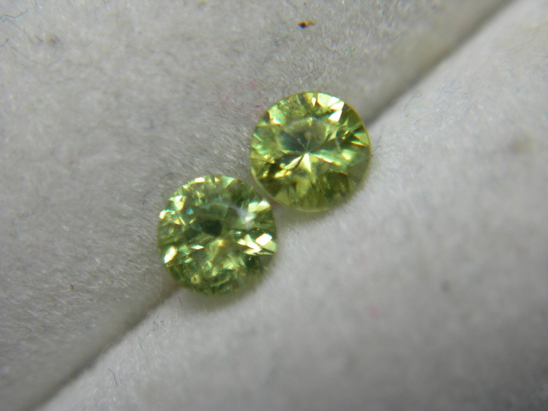 2 Rare Demantoid Garnet Gems Erongo Namibia Natural Untreated Genuine ...