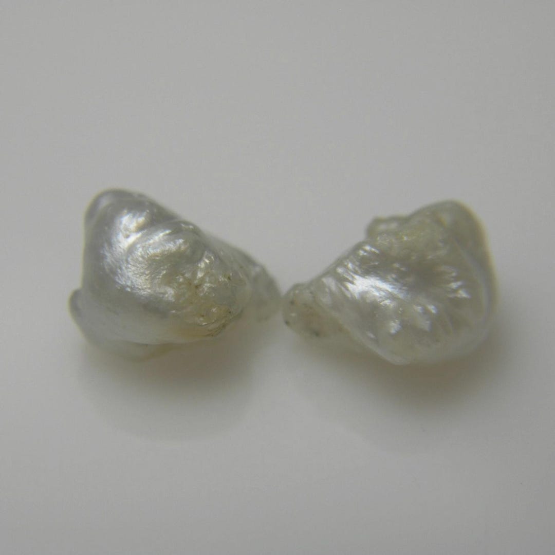 2 TENNESSEE RIVER PEARLS Natural Uncultured Freshwater American Pearl ...
