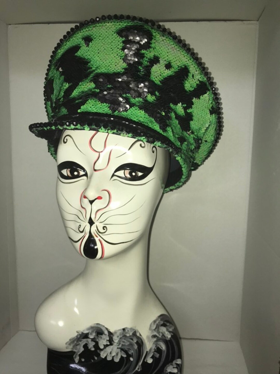 Green Sequence Hat - Etsy