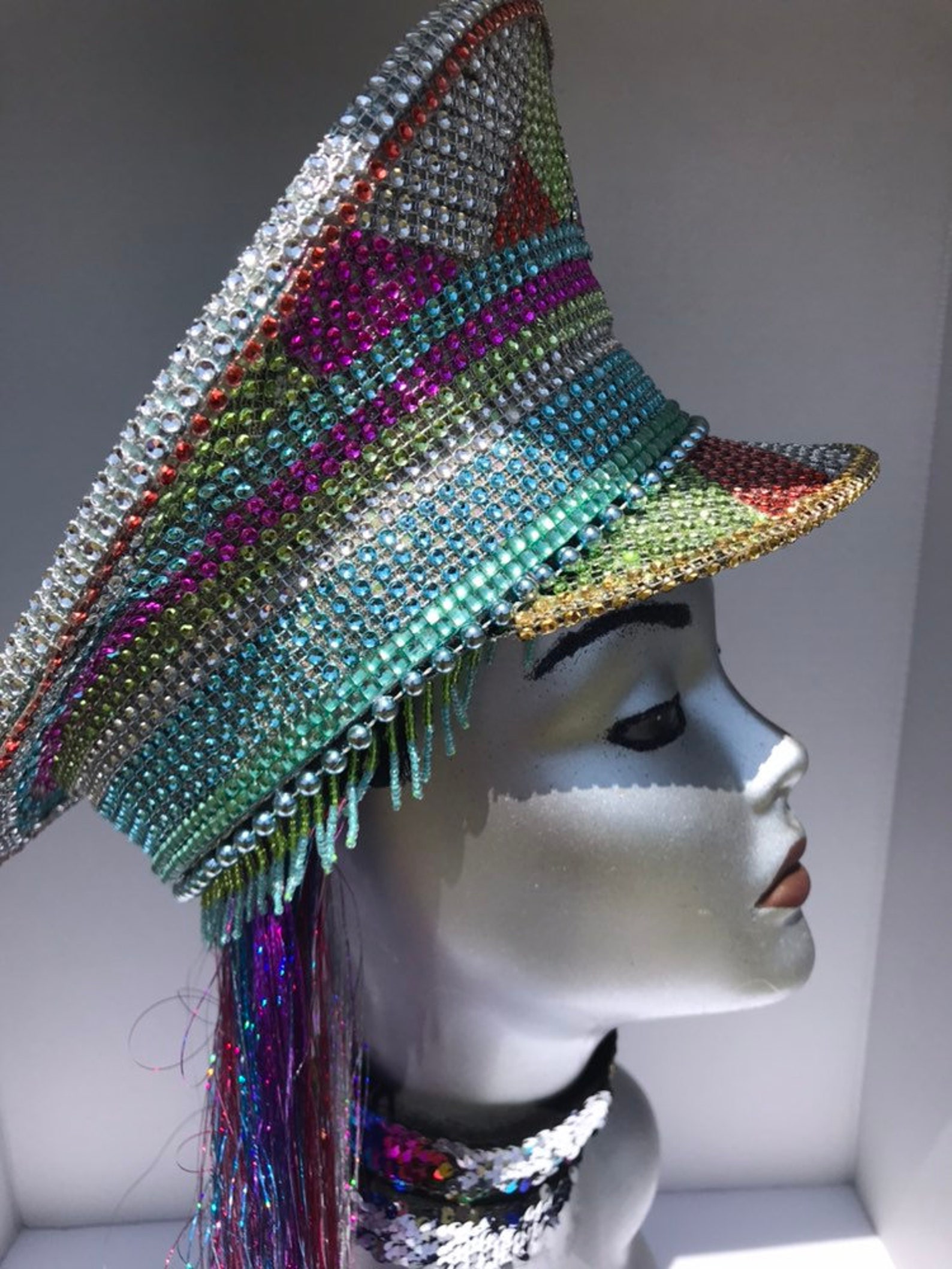 Rainbow Hat Festival Hat - Etsy
