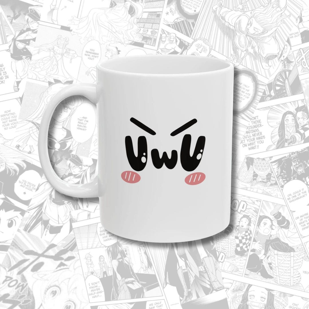Cute UWU Ceramic Mug, Gift for Anime Lovers, Coffee Cup - Etsy