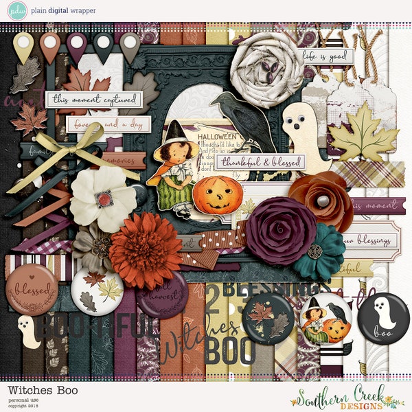 Monkey Business Digital Scrapbooking Kit 18 Papers 60 Plus Elements ...
