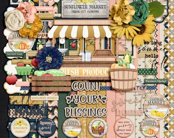 Monkey Business Digital Scrapbooking Kit - 18 Papers - 60 Plus Elements ...