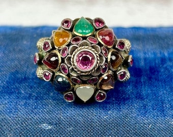 Vintage 8K Gold Multi Gemstone Princess Ring (size 5.5) - Etsy