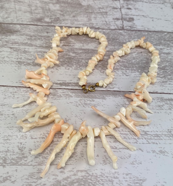 Vintage Spiky Branch Angel Skin Coral large graduated… - Gem