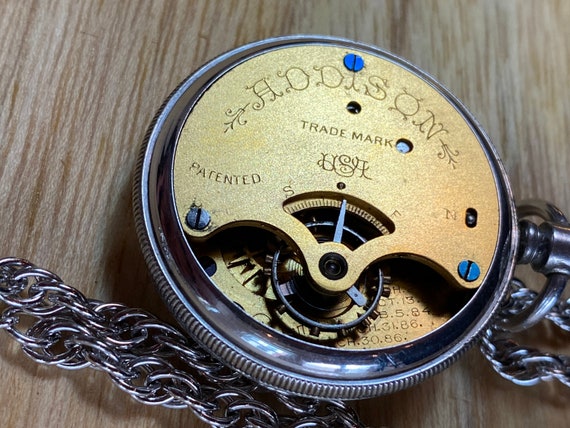 Antique Victorian Coin Silver Addison Ladies' Pocket … - Gem