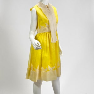 Vintage 1960s Mod Pastel Yellow Organdy Oscar De La Renta - Etsy
