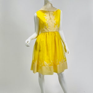 Vintage 1960s Mod Pastel Yellow Organdy Oscar De La Renta - Etsy