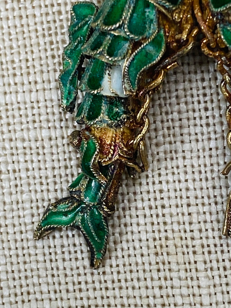 Vintage Chinese Cloisonne Articulated Double Fish Pendant - Etsy
