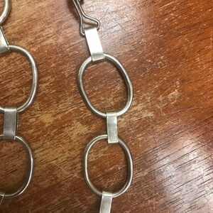 Vintage Ed Genovese Oval Link Chain Belt With Sterling Silver Nugget ...