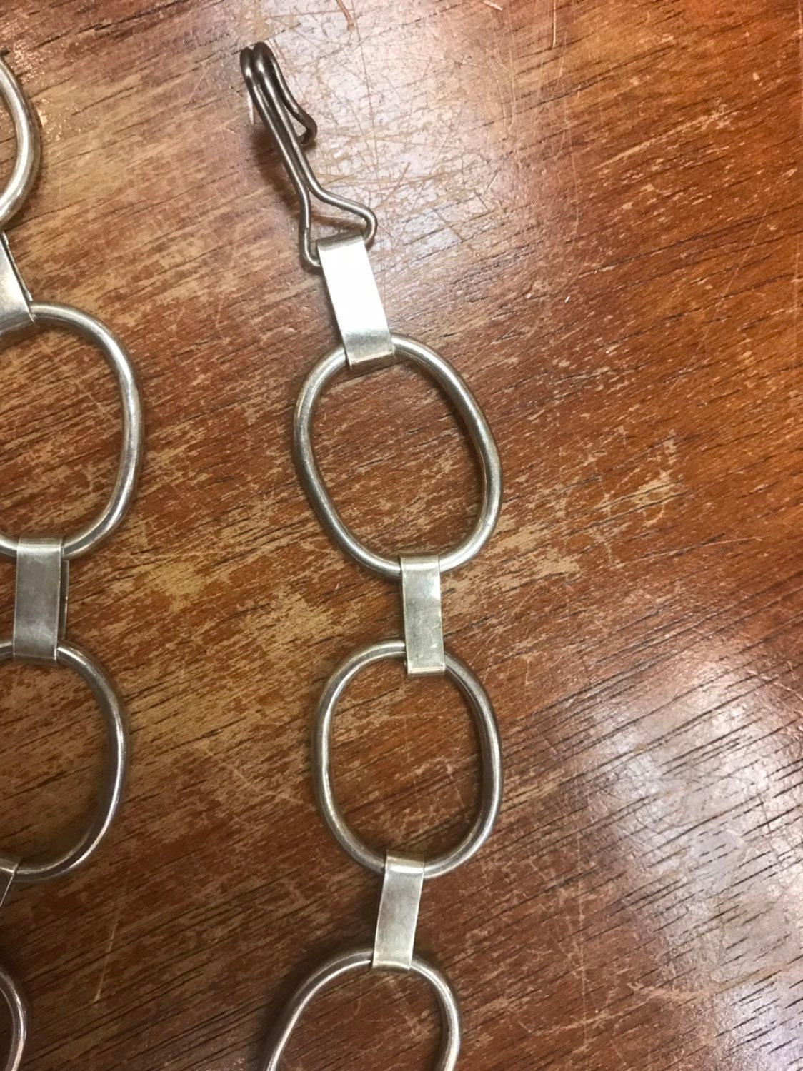 Vintage Ed Genovese Oval Link Chain Belt With Sterling Silver | Etsy