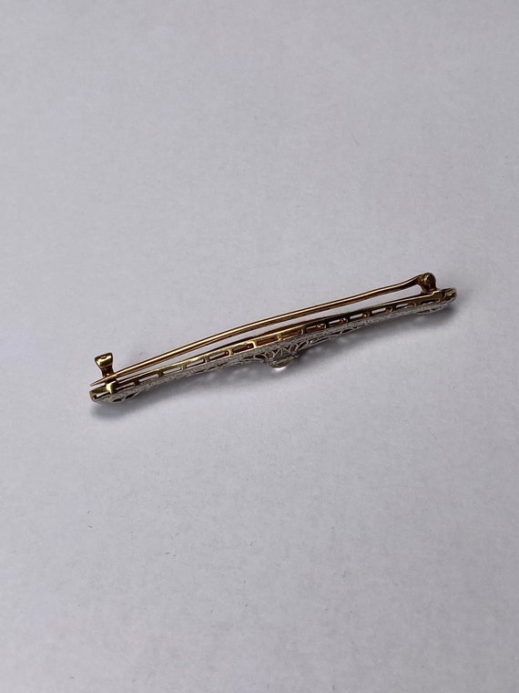 Antique Victorian filigree long solid white and yello… - Gem