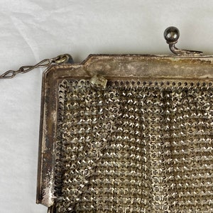 Antique Edwardian Chainmail Mini Enamel Coin Purse / Pouch Art Deco ...