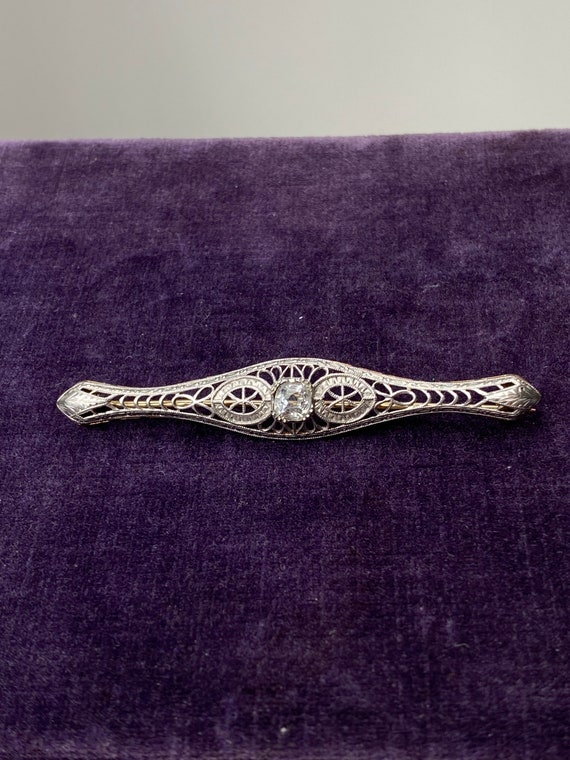 Antique Victorian filigree long solid white and yello… - Gem