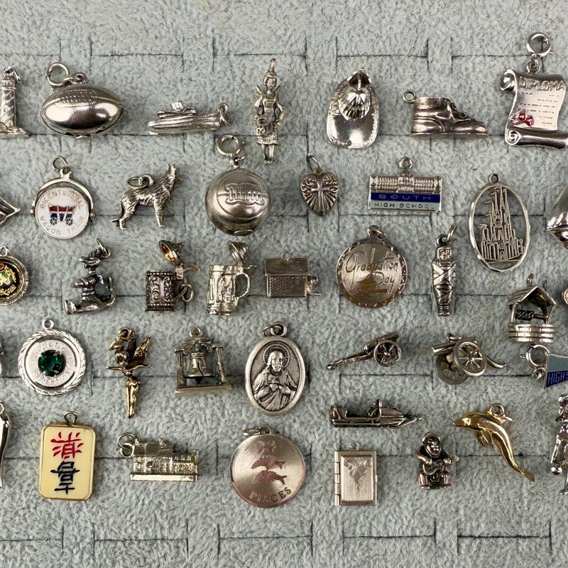 Sterling Silver Charms - Etsy