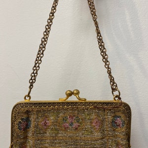 Antique 1920s Vintage Steel Cut Micro Beaded Purse Coin Bag, Authentic ...