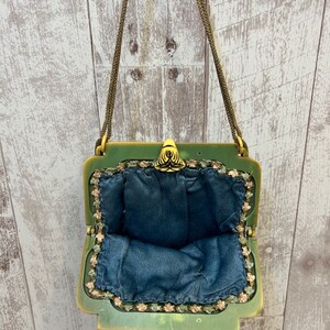 Antique 1920s Vintage Beaded Flapper Purse With Carved Plastic Frame ...