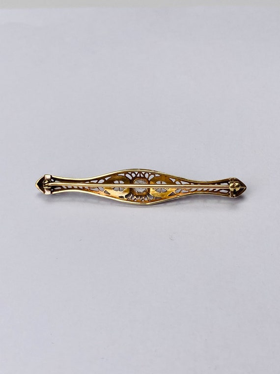 Antique Victorian filigree long solid white and yello… - Gem