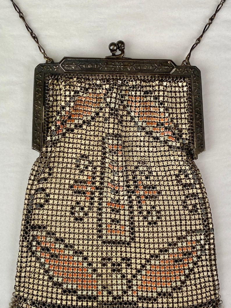 Antique Edwardian Chainmail Mini Enamel Coin Purse / Pouch Art - Etsy