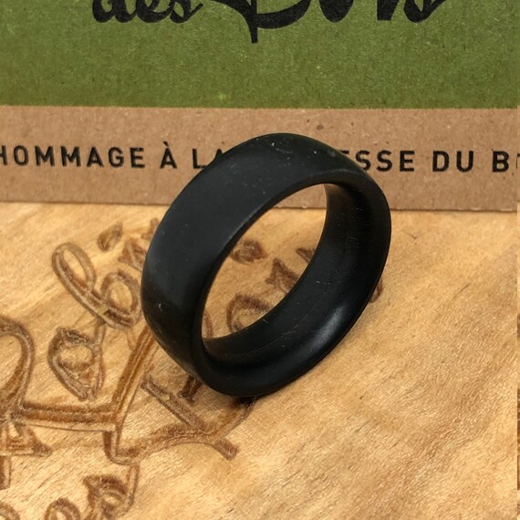 Exotic African Black Wood Ring | Etsy