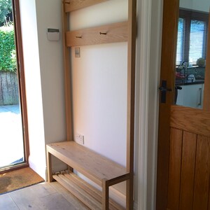 Oak Hallway Bench, Coat and Shoe Rack for Hallways, Entranceways or ...