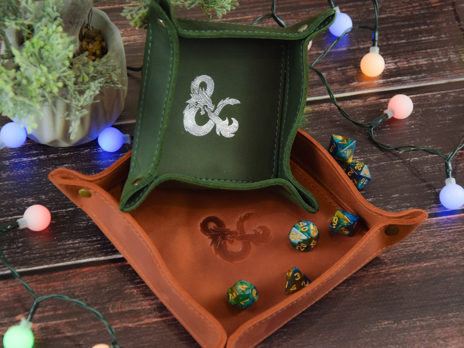 Leather Dnd Dice Tray/personalized Dice Rolling Tray/dice - Etsy