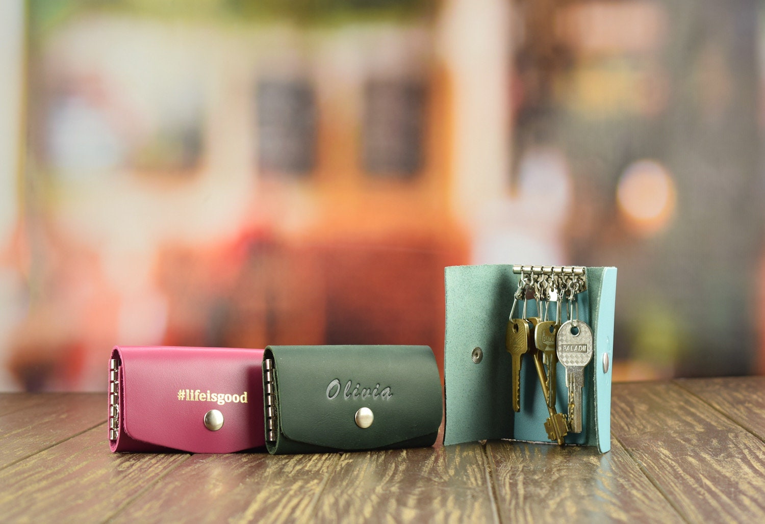 BABAK Leather Key Wallet/leather Key Holder Case/2 SIZES - Etsy