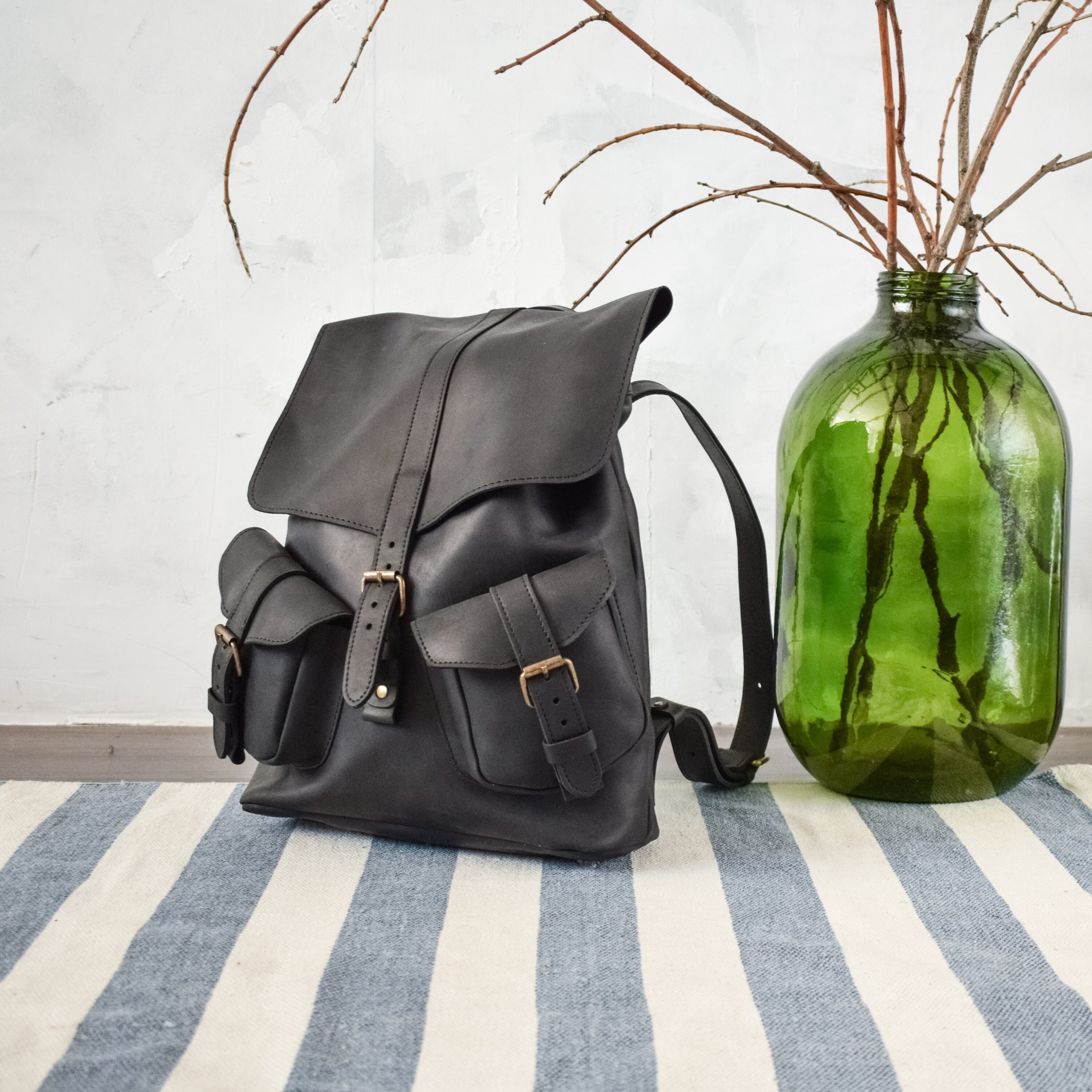 Personalized FULL GRAIN Leather Backpack Perfect Leather - Etsy