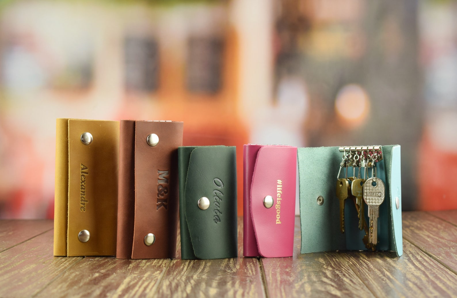 BABAK Leather Key Wallet/leather Key Holder Case/2 SIZES - Etsy