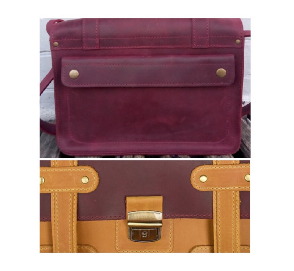 Customize a Briefcase / Add a Backside Pocket / Add a Clasp - Etsy
