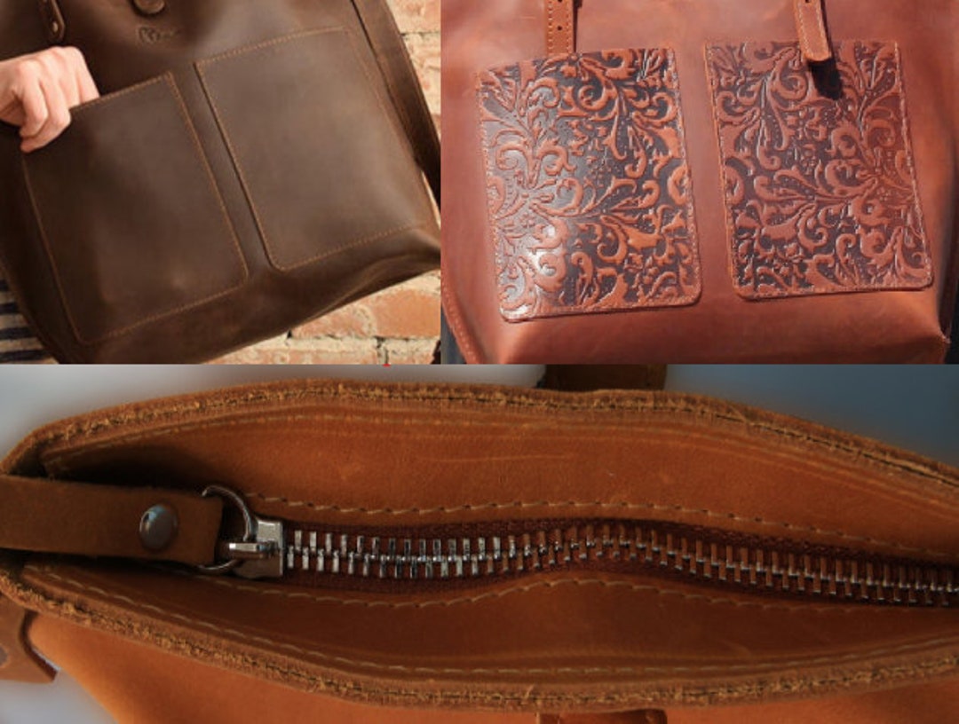 Customize a Tote Bag / Add Front Pockets / Engrave Front Pockets / Add ...