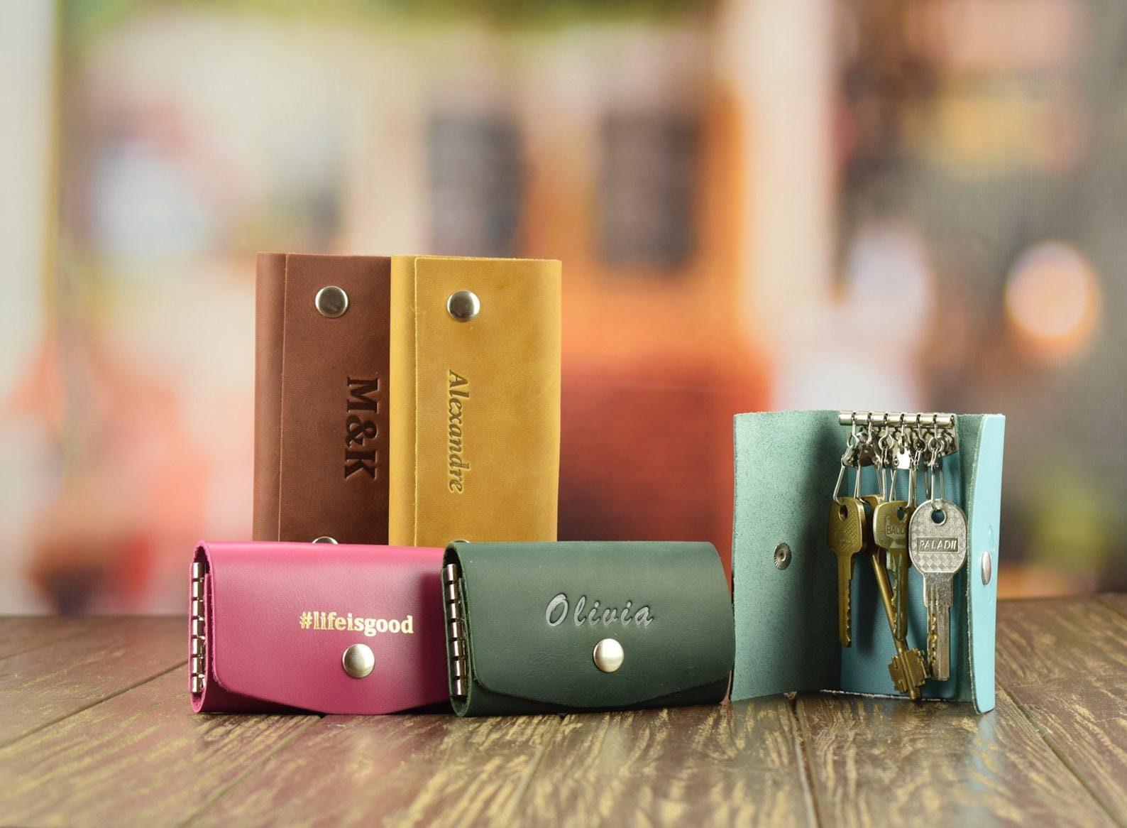 BABAK Leather Key Wallet/leather Key Holder Case/2 SIZES - Etsy