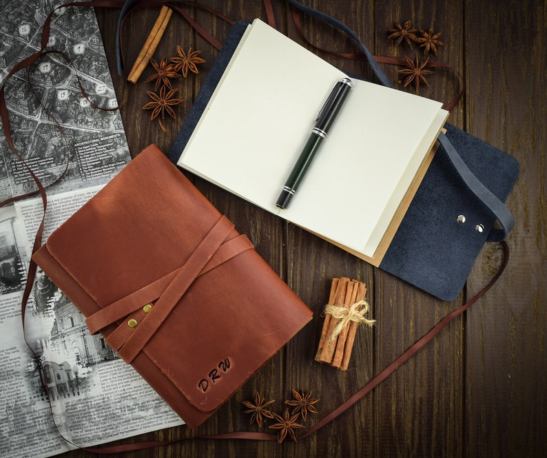 Personalized Leather Notebook Cover A5 A4 A6/refillable - Etsy