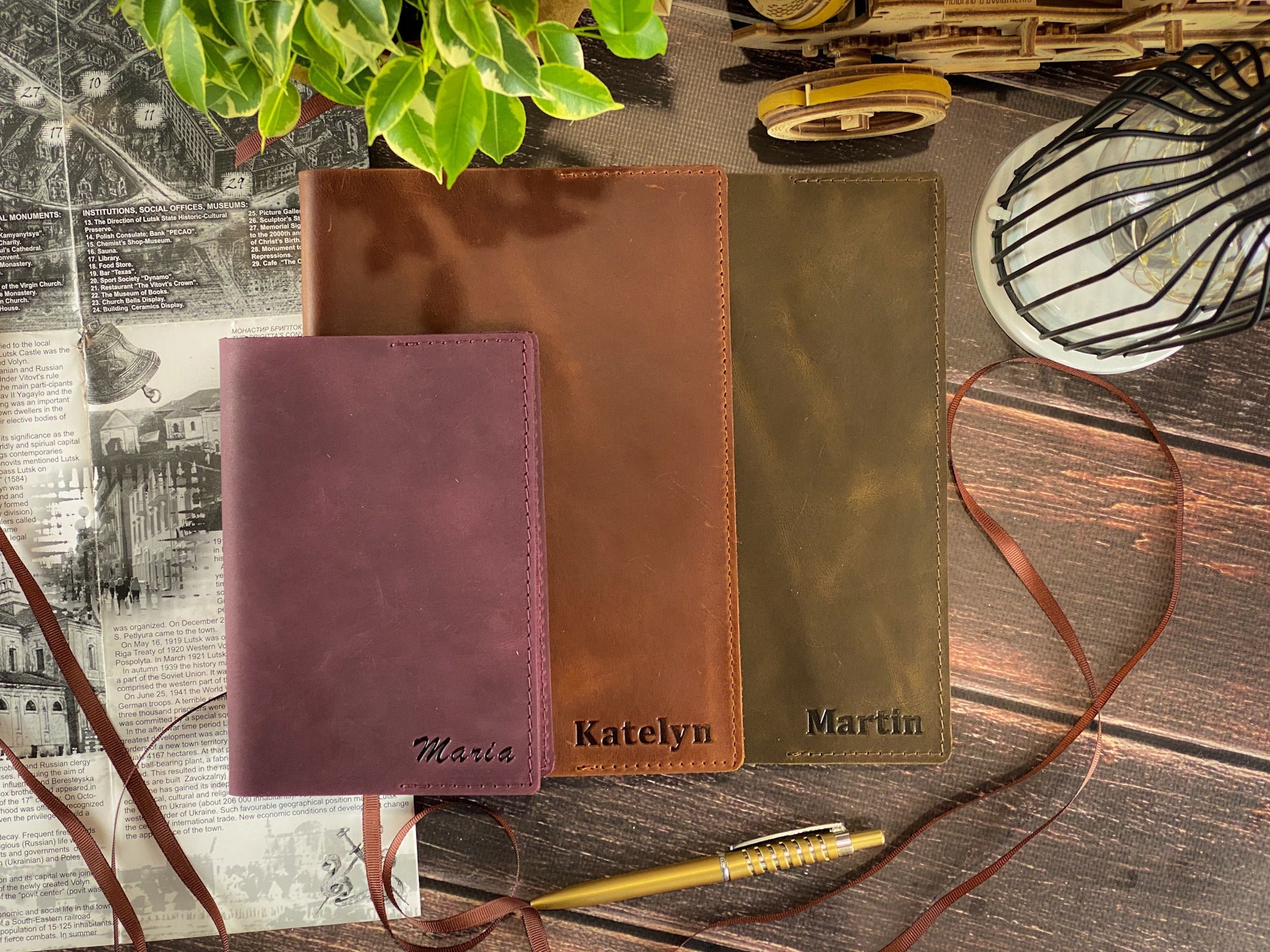 Personalized Leather Notebook A4,a5,a6/refillable Journal/travel ...