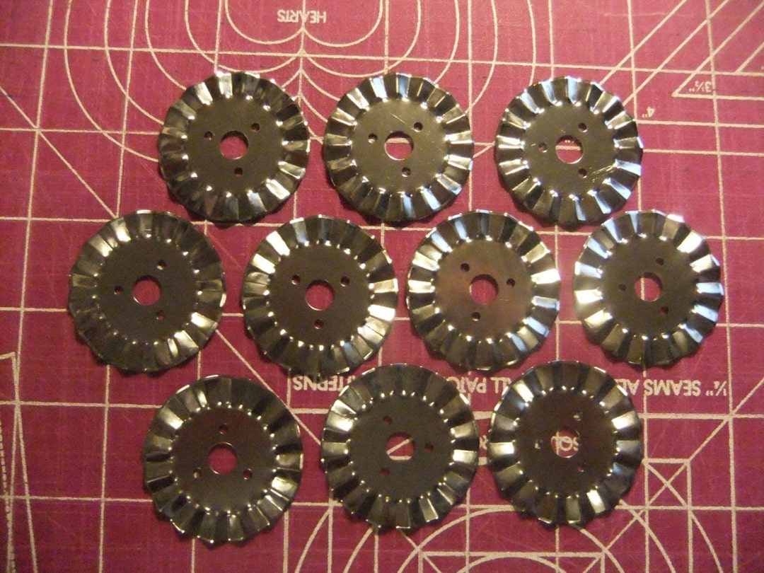 10 45mm ROTARY CUTTER PINKING Blades Fits Olfa Clover - Etsy