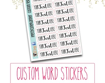 Typography stickers | Etsy