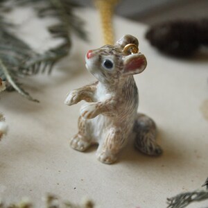 Ceramic Chipmunk Necklace Fall Woodland Pendant Porcelain Animal ...
