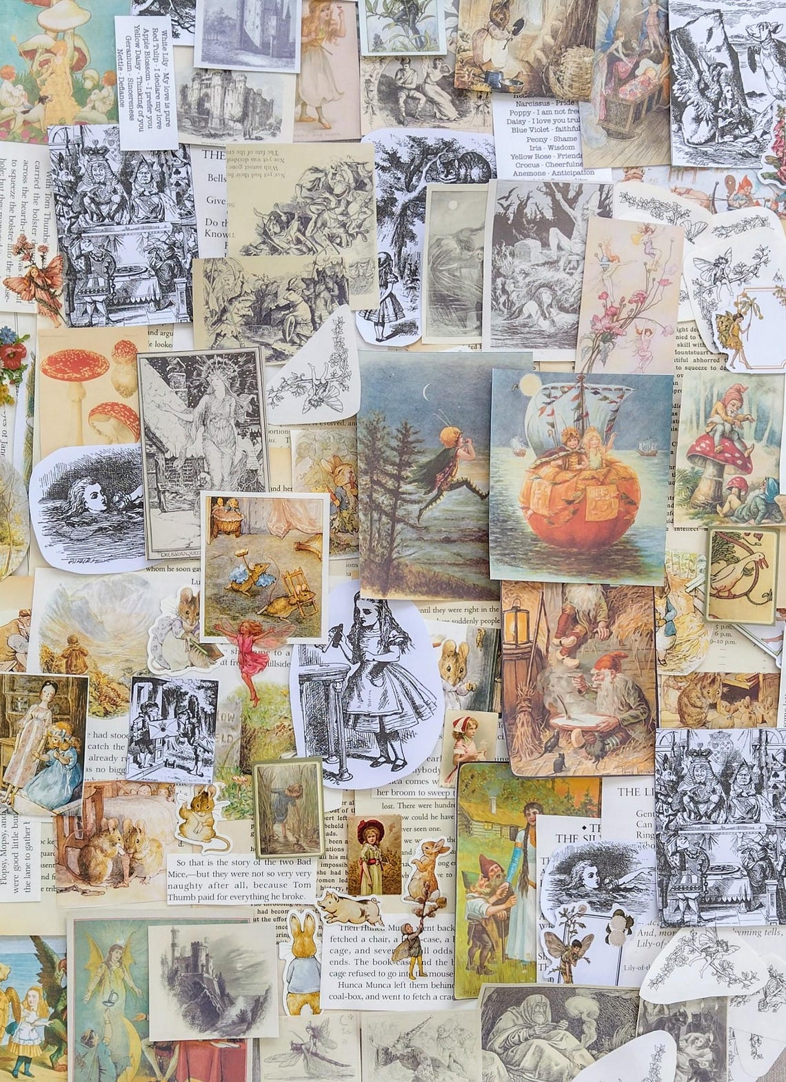 100pc Vintage Scrapbooking Paper Pack - Junk Journal - Nature ...
