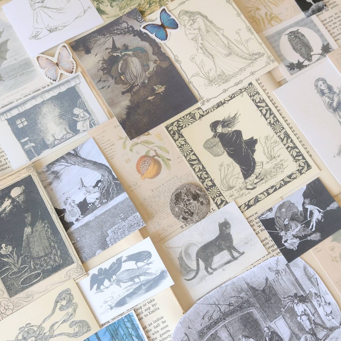 Witchy Ephemera Pen Pal Kit Grimoire Vintage Papers Witch - Etsy