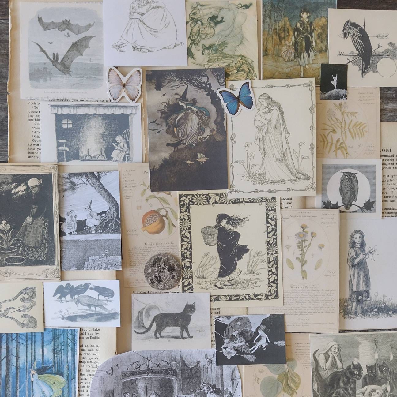 Witchy Ephemera Pen Pal Kit Grimoire Vintage Papers Witch - Etsy