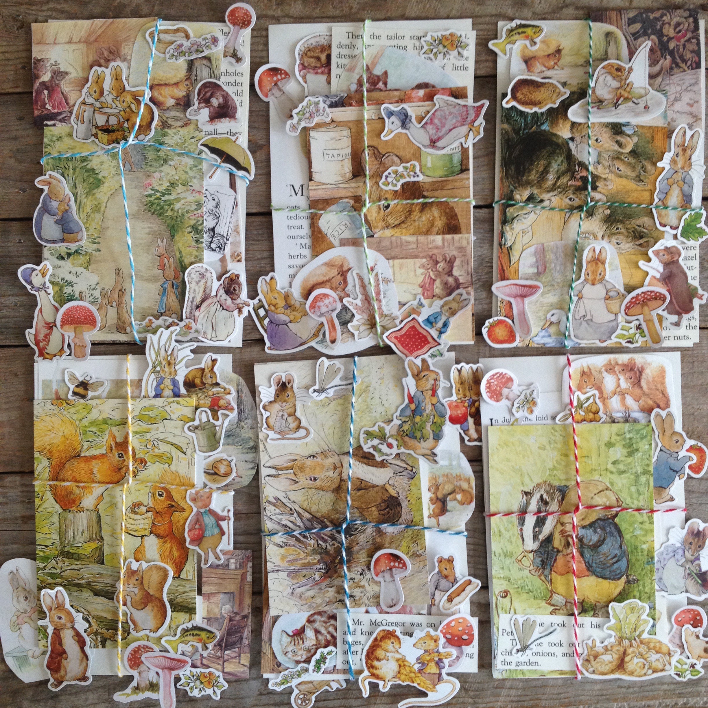 Papercraft Paper Vintage BEATRIX POTTER Paper EPHEMERA Mixed Scrap Pack ...