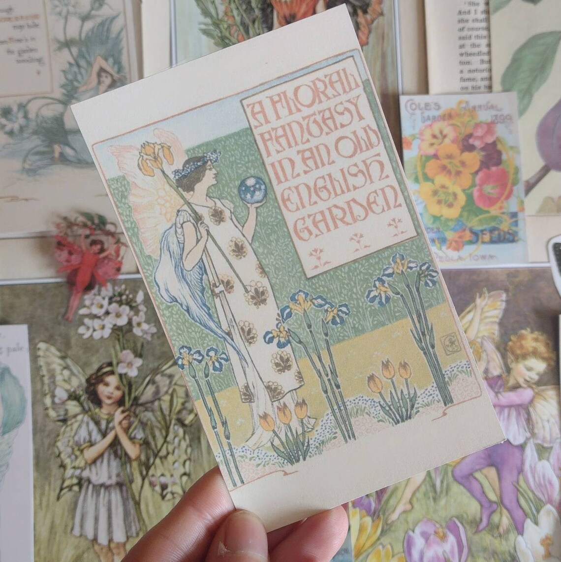 Magical Faery Garden Botanical Ephemera Pen Pal Kit Vintage - Etsy