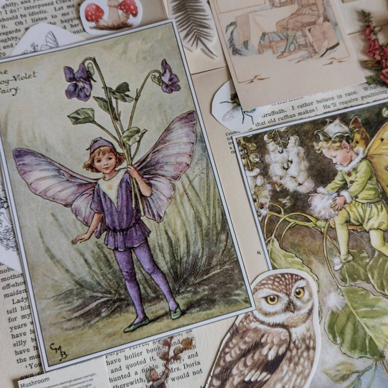 Enchanted Forest Botanical Ephemera Pen Pal Kit Vintage - Etsy